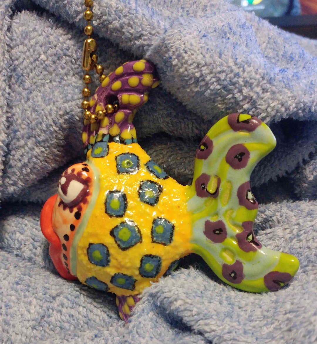 Fish Fan Pull, Hanging Fish, Ceiling Fan Pull, Nautical Decor, Beach ...