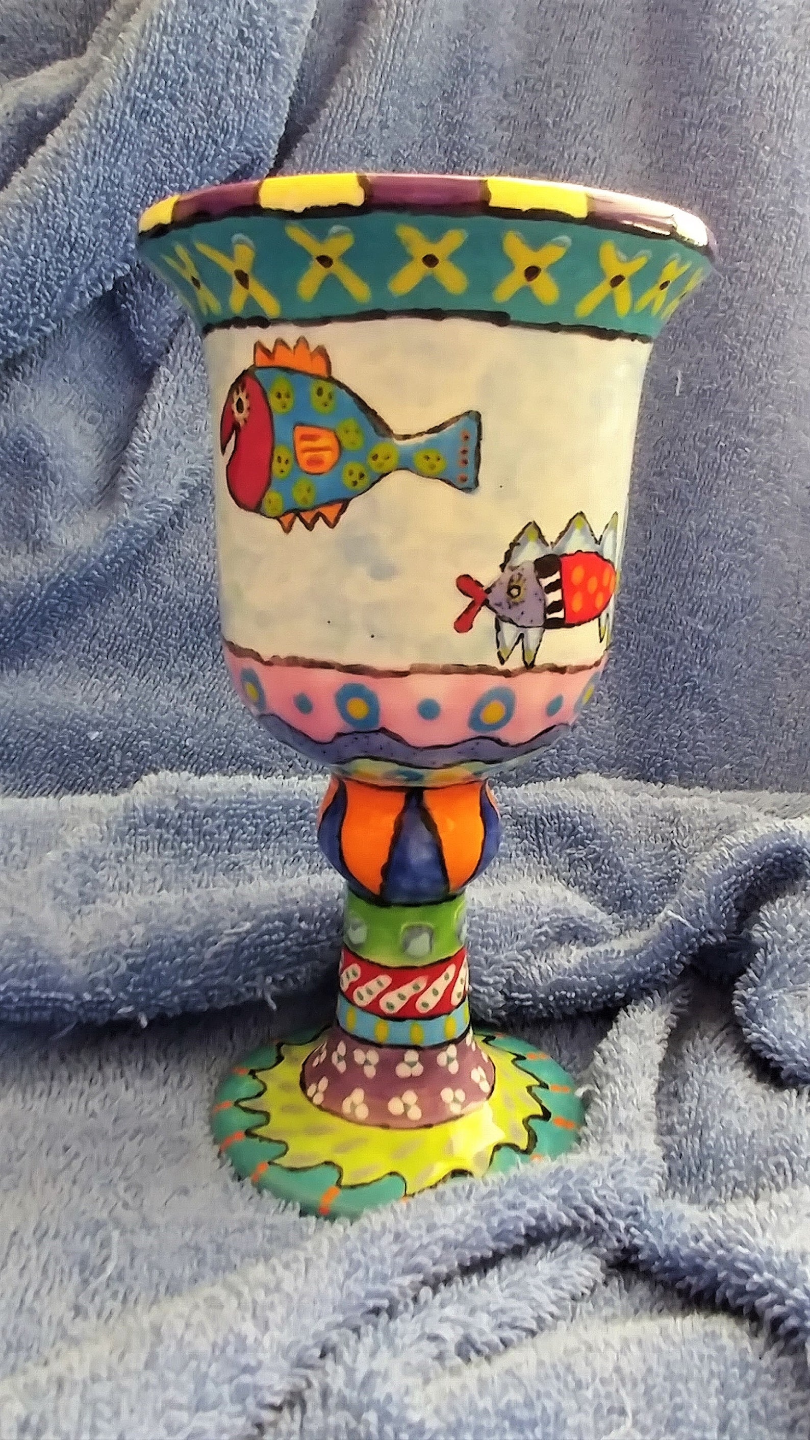 Crazy Fish Goblet, Unique Ceramic, Ocean Lover Gift - Sea Life - Beach ...