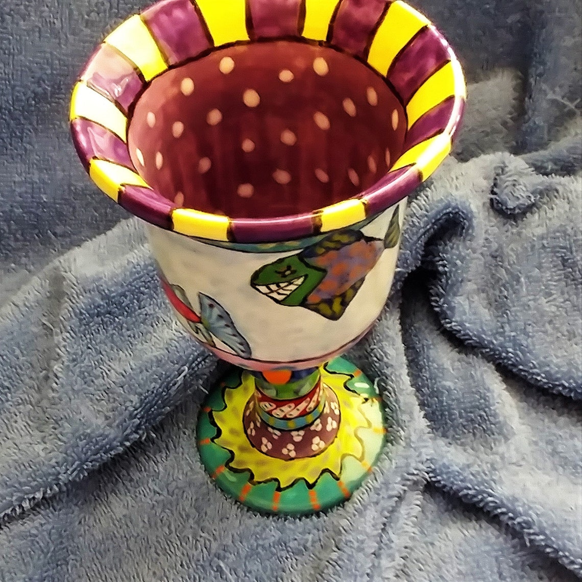 Crazy Fish Goblet, Unique Ceramic, Ocean Lover Gift Sea Life Beach ...