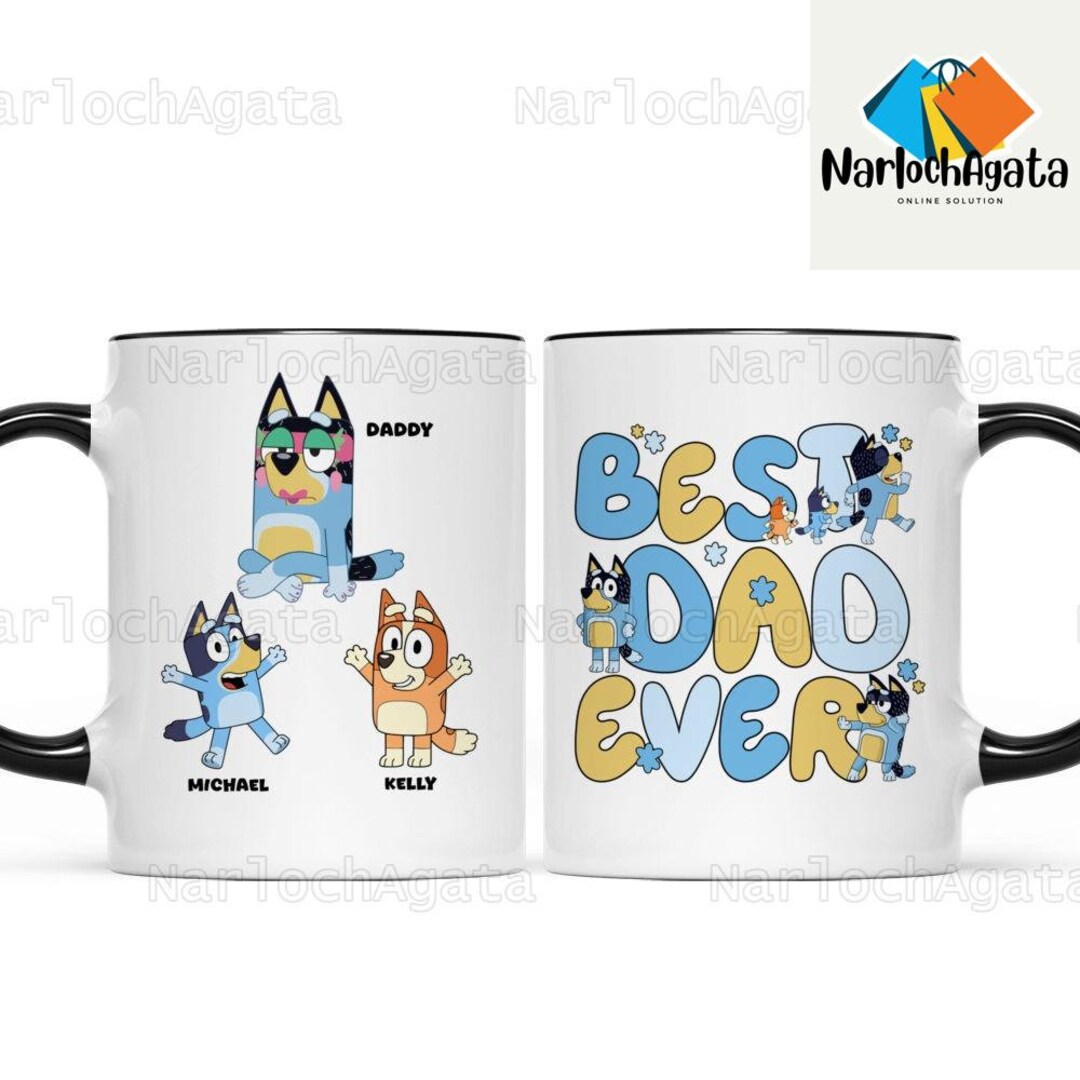 Bluey Dad Mug, Bluey Best Dad Ever Mug, Bluey Coffee Mug, Bluey Travel ...
