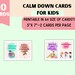 Calming Cards for Kids, Emotional Regulation, Calming Techniques, Calm ...