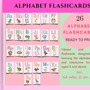 Flashcards Learning Bundle for Kids: Alphabet Flashcards,number ...