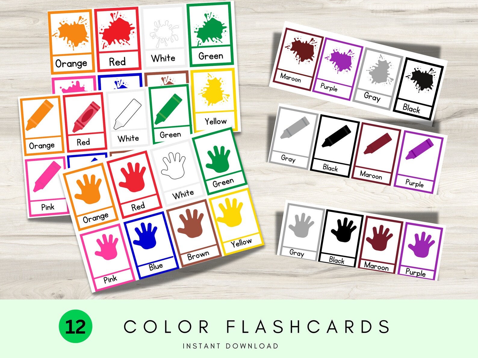 Color Flashcards|color Cards|color Recognition|homeschool|preschool ...