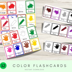 Color Flashcards|color Cards|color Recognition|homeschool|preschool ...