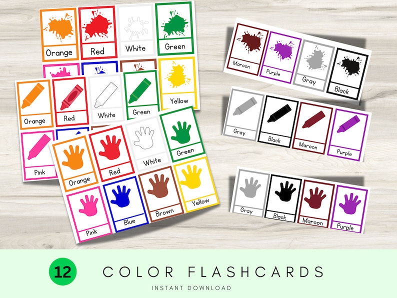 Color Flashcards|color Cards|color Recognition|homeschool|preschool ...