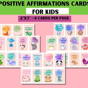 40 Positive Affirmation Cards for Kids: Lunchbox Notes (printable) - Etsy