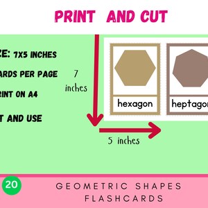 Geometric Shape Flashcards: Montessori Homeschool Printable (PDF) - Etsy