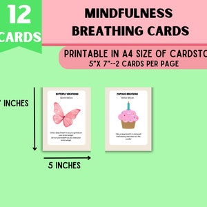 Mindfulness Breathing Cards for Kids,kids Mindfulness Cards,coping ...