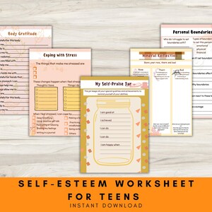 Fall Self-esteem Worksheets for Teens,mental Health,teen,therapy ...