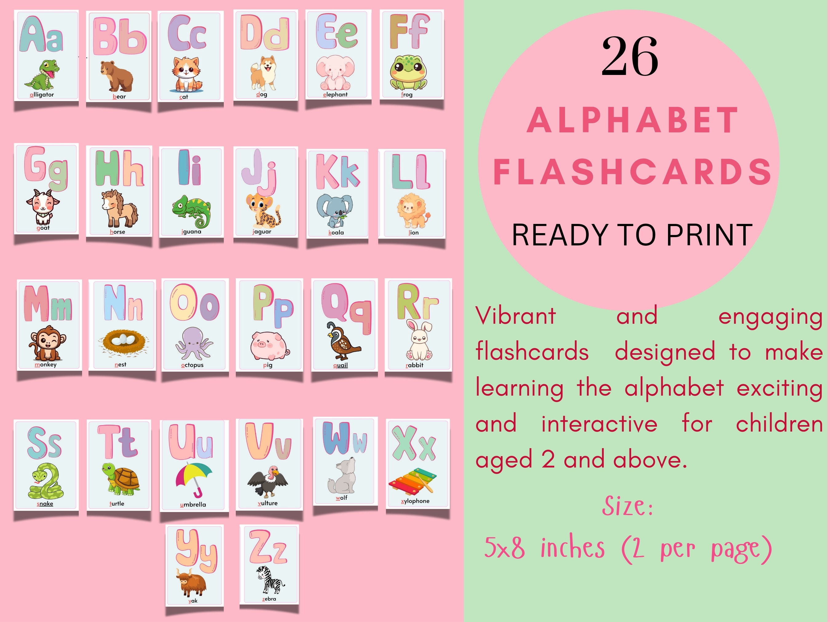 Alphabet Flashcards|abc Flashcards|alphabet Cards|homeschool|printable ...