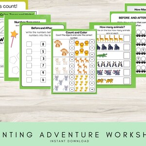 Counting Worksheets| Number Activities|quiet Book|busybook|preschool ...