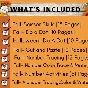 Printable Bundle|fall Dot Marker Preschool Worksheets|fall Coloring ...
