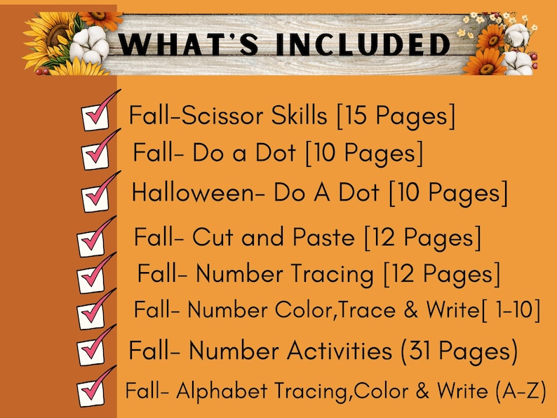 Printable Bundle|fall Dot Marker Preschool Worksheets|fall Coloring ...