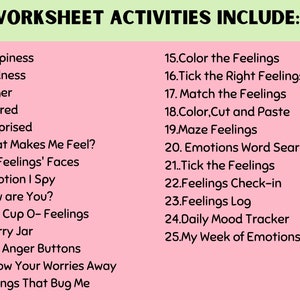 Feelings Worksheets for Kids|emotions Worksheets for Kids|sel|self ...