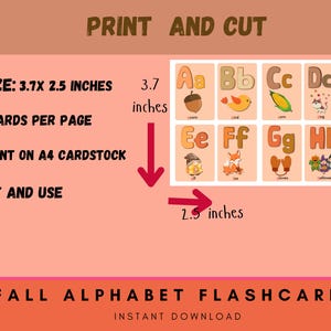 Autumn Alphabet Flashcards: Homeschool Classroom Decor (digital ...