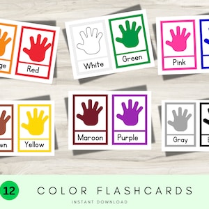 Color Flashcards|color Cards|color Recognition|homeschool|preschool ...