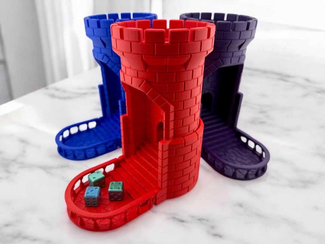 3D Printed Dice Tower – Custom Tabletop RPG Dice Roller, D&D Accessory, Multiple Colors ...
