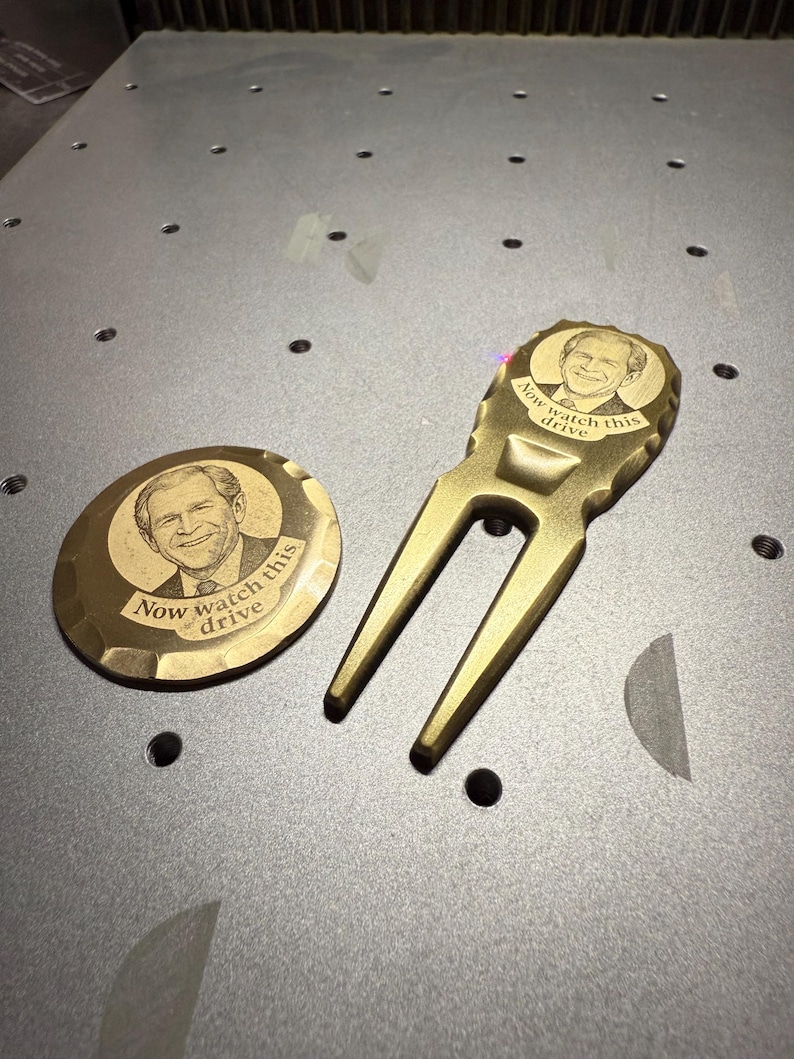 Custom Engraved Golf Divot Tool and Ball Marker Set - Etsy