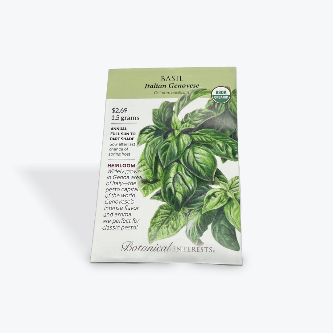 Italian Basil Seed Packet - Etsy