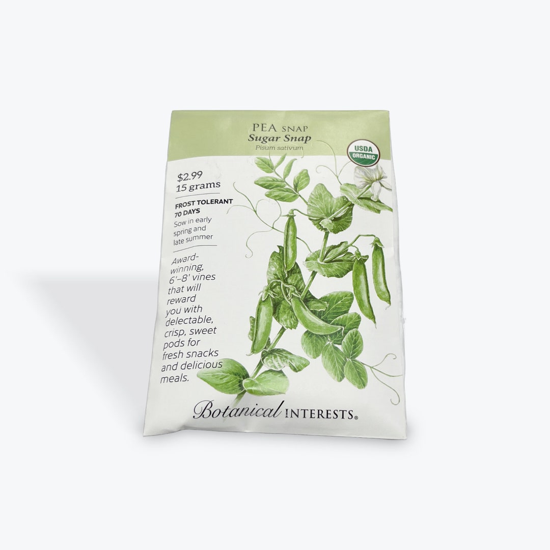 Sugar Snap Peas Seed Packet 15 Grams - Etsy