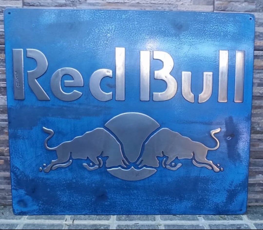 Red Bull Sign in Cast Metal - Etsy
