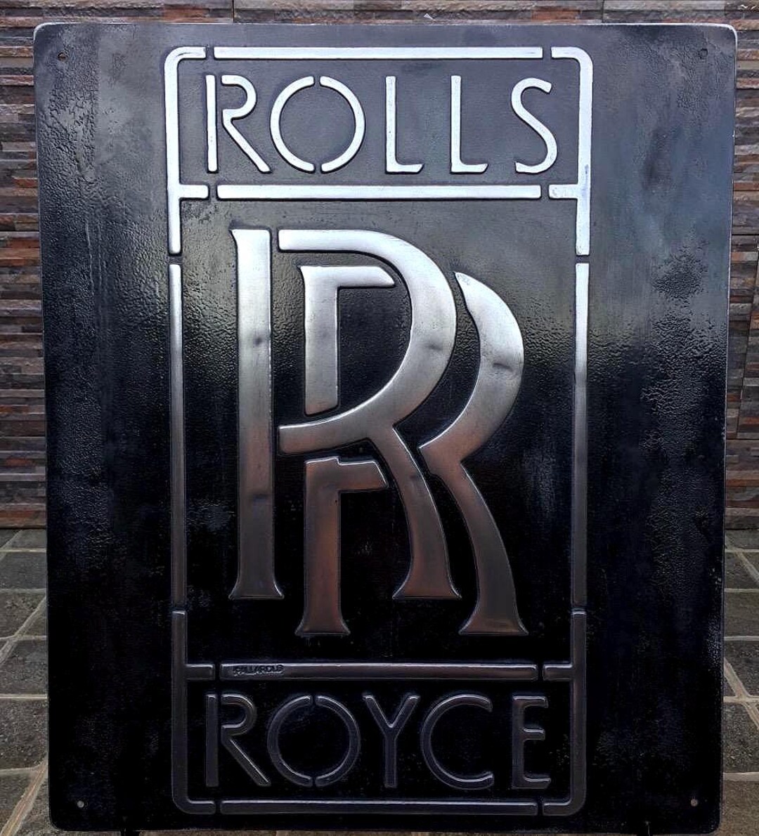 Rolls-royce Wall Art | Handmade Cast Metal Sign 24x20” | Artisan ...