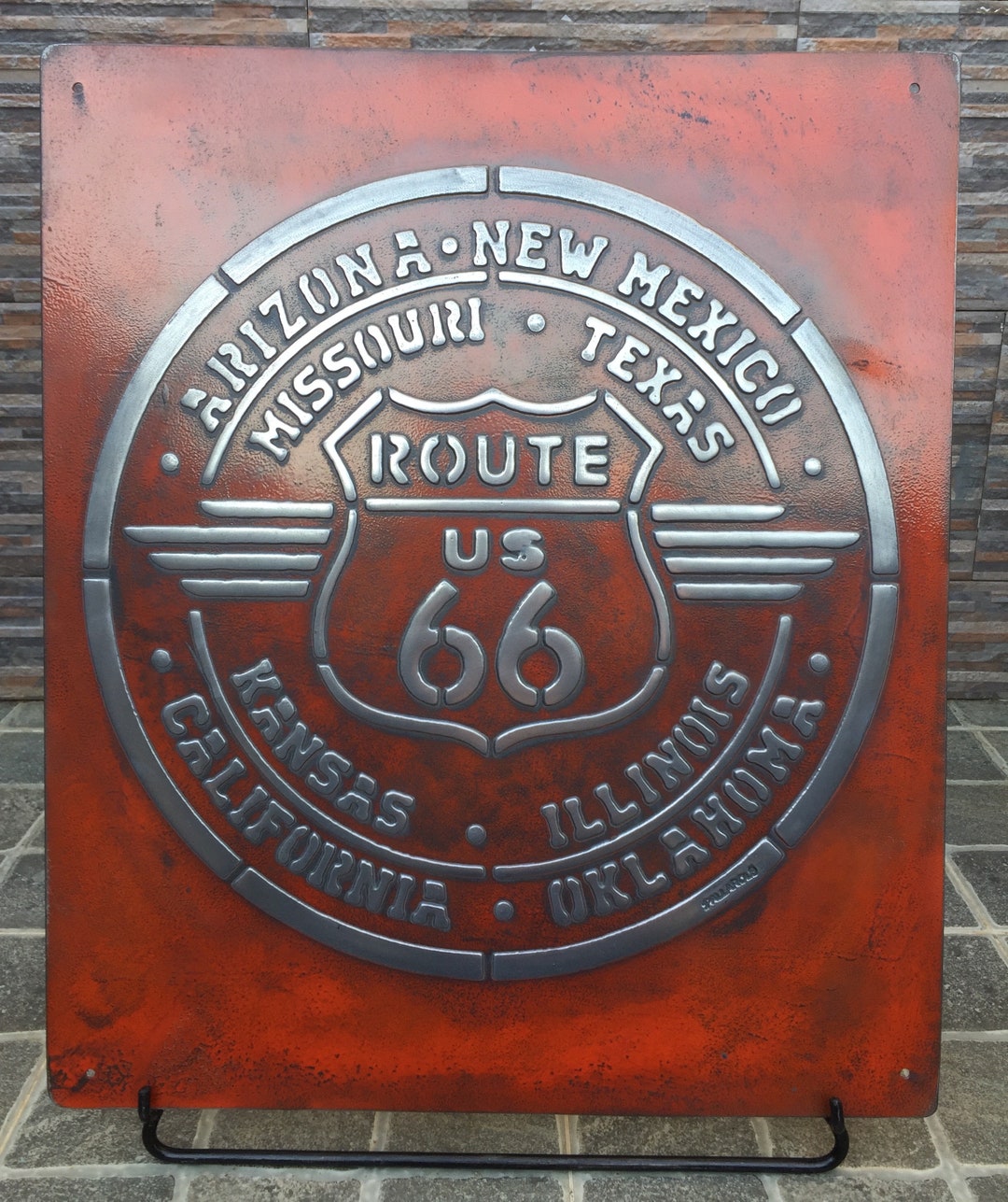 Route 66 Vintage Metal Sign handmade - Etsy