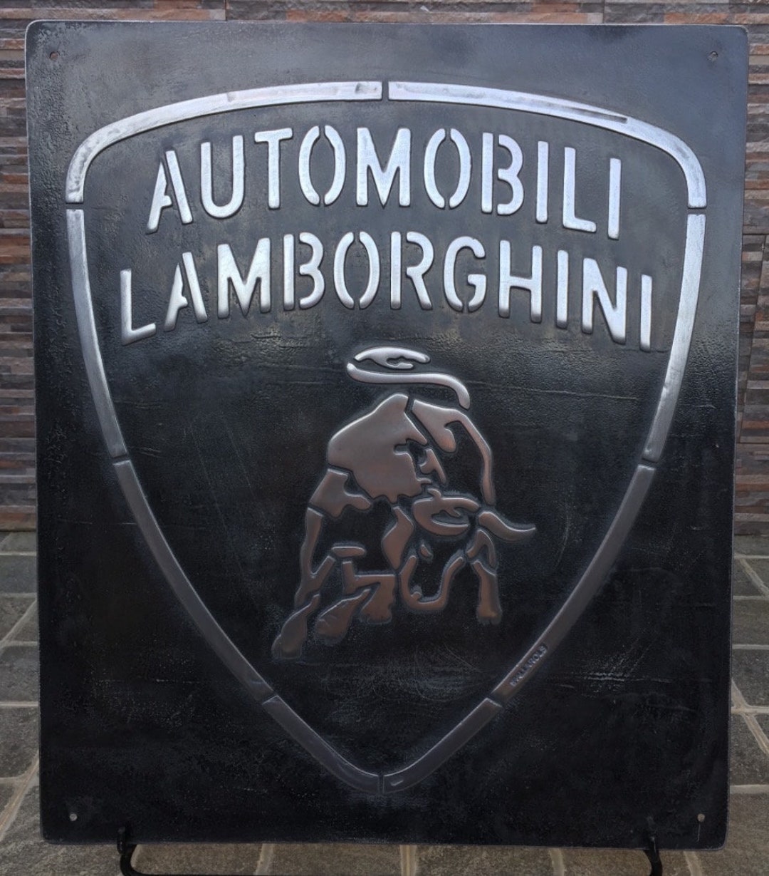 Lamborghini Sign in Cast Metal - Etsy