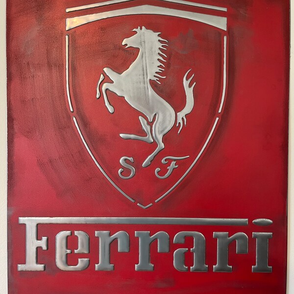 Vintage Ferrari Sign - Etsy