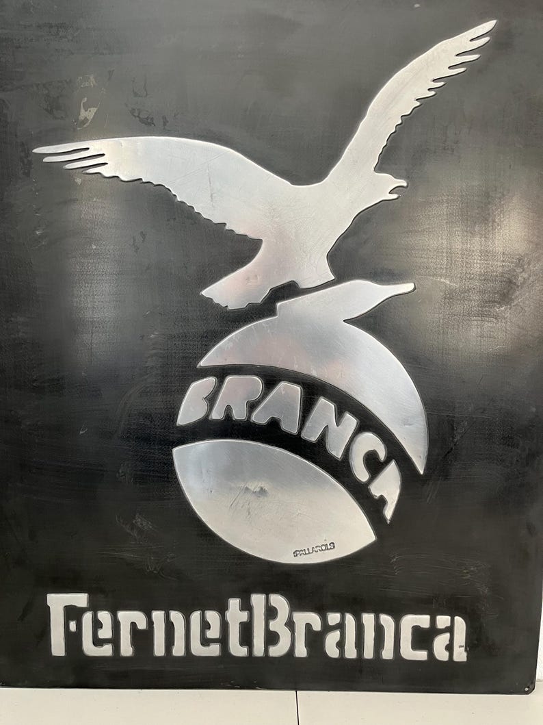 Fernet Branca Vintage Luxury Metal Relief Sign 20x24 – Handmade Heavy ...