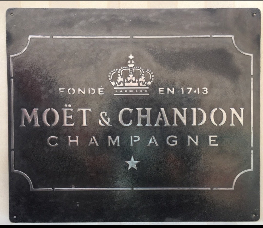 Moet Chandon Vintage Metal Sign - Etsy