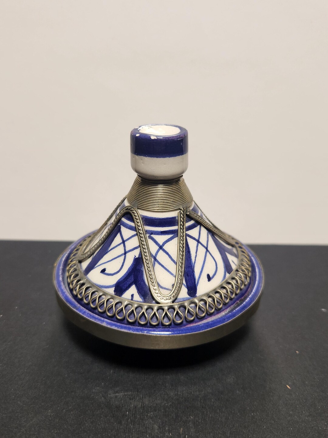 Mini Moroccan Tagine, Pinch Pot, Spice Dish-ceramic and Metal Finish ...