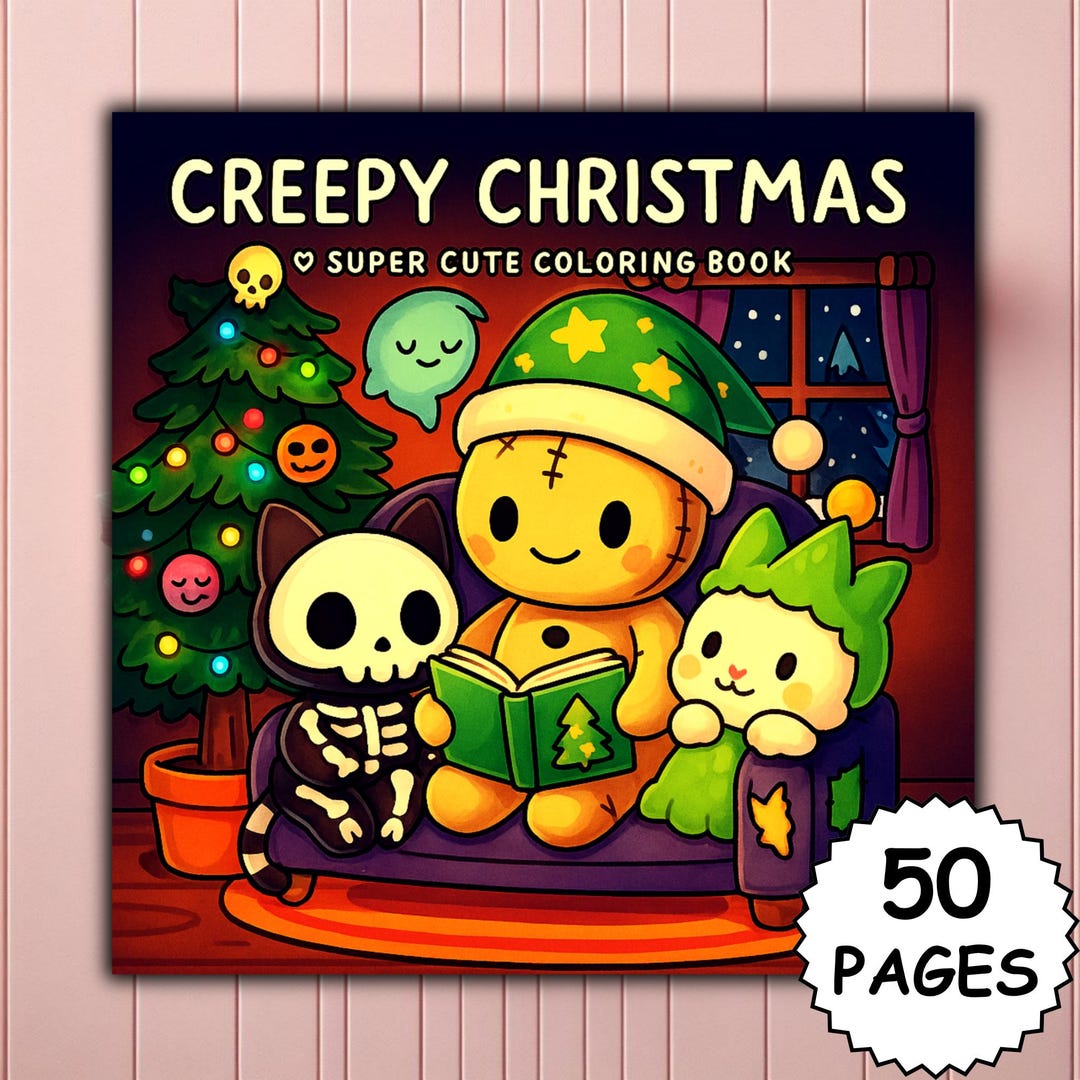 Creepy Christmas Coloring Book, Cute & Spooky Halloween Coloring Pages ...