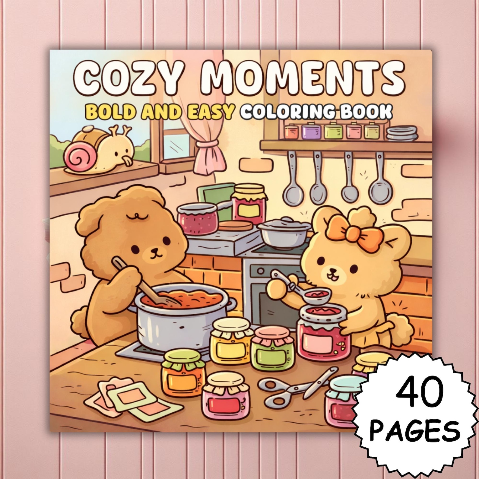 Cozy Moments Coloring Book | Cute Cozy Scenes | Bold and Easy Coloring ...