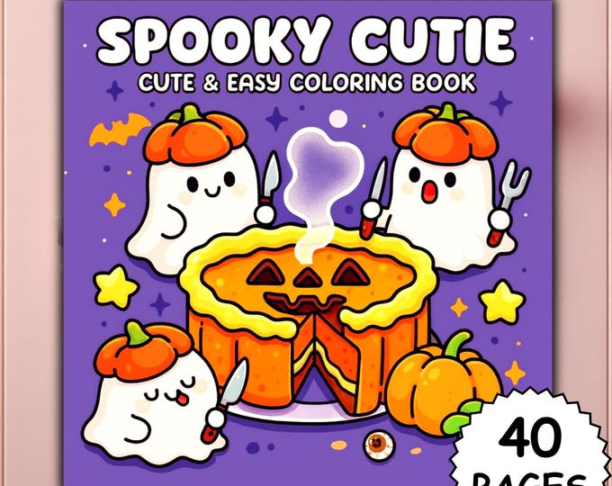 Spooky Hygge Coloring Pages | 10 Cute & Cozy Halloween Pages | Set One ...