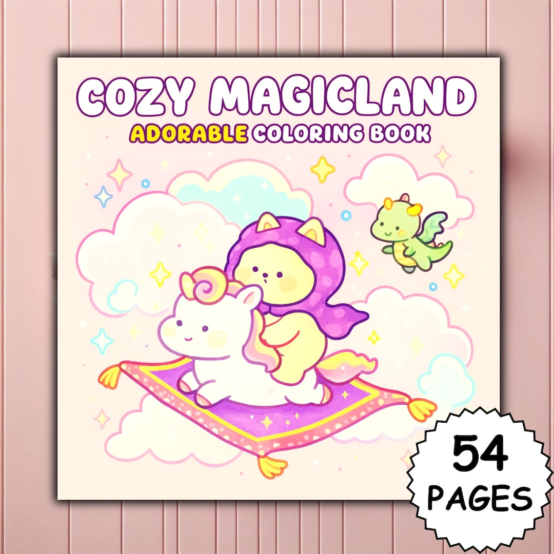 Cozy Magicland Bold and Easy Coloring Book for Adults and Teens Cute ...