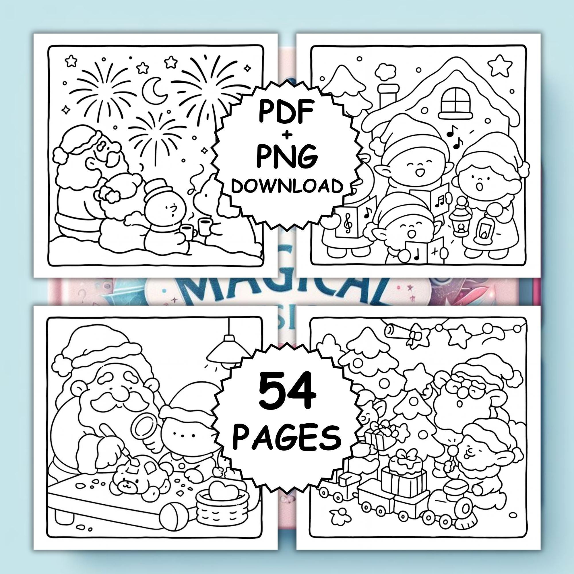 Cozy Christmas Bold and Easy Coloring Book for Adults Cute Holiday ...