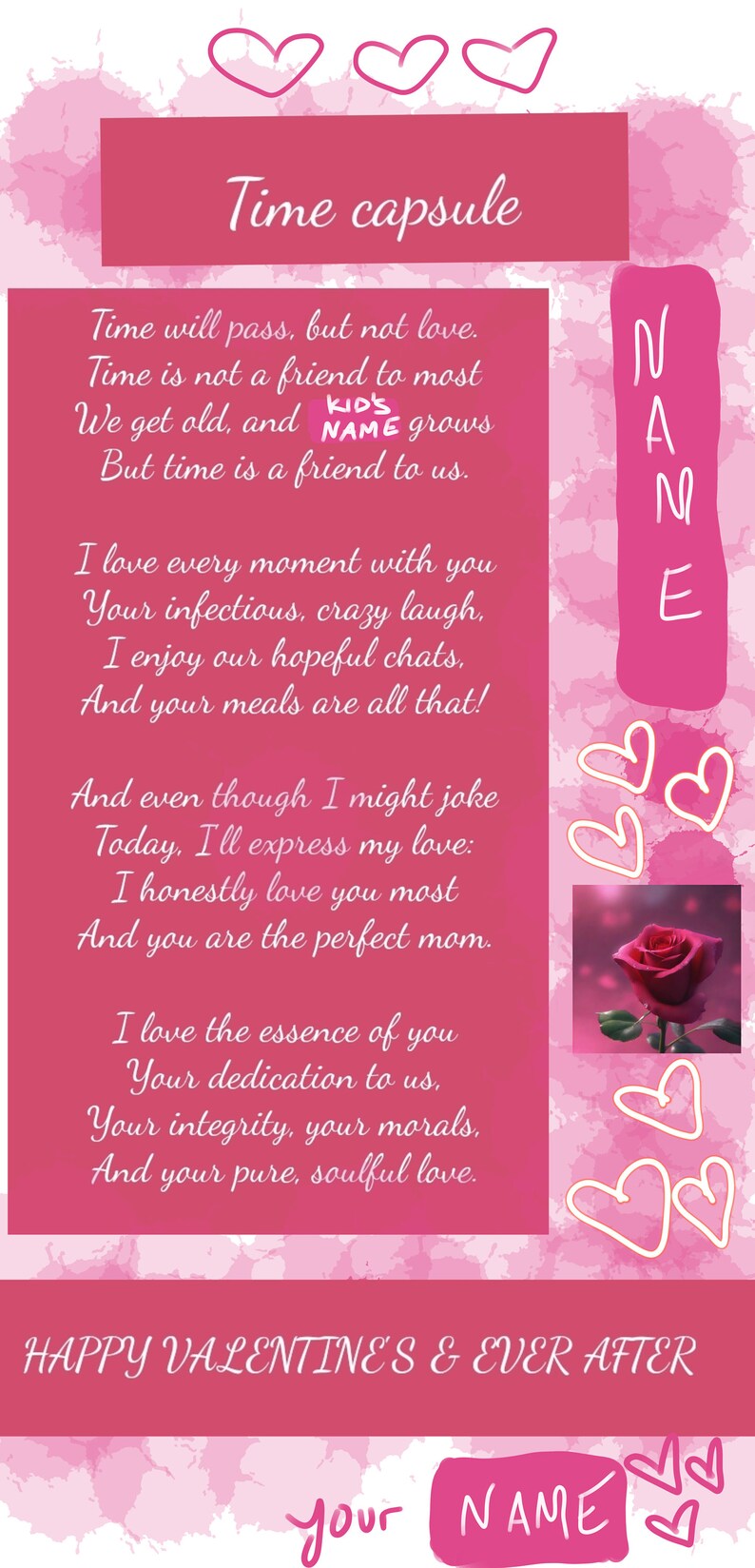 Custom Romantic E-card With Personalized Poem Perfect for Anniversaries ...