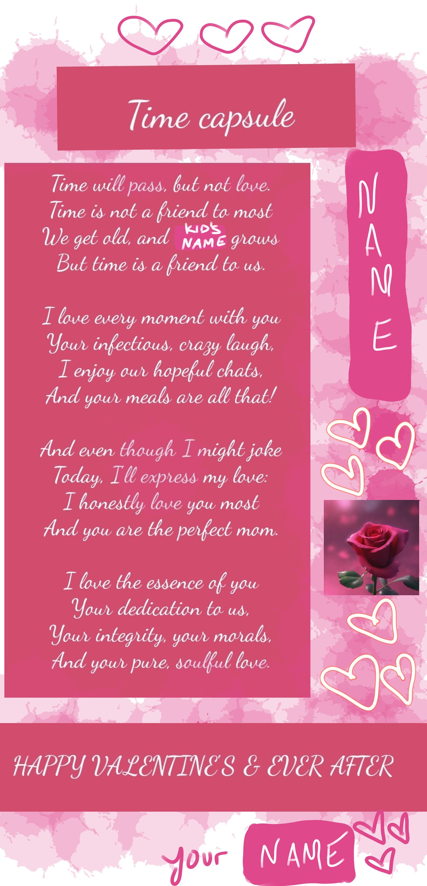 Custom Romantic E-card With Personalized Poem Perfect for Anniversaries ...