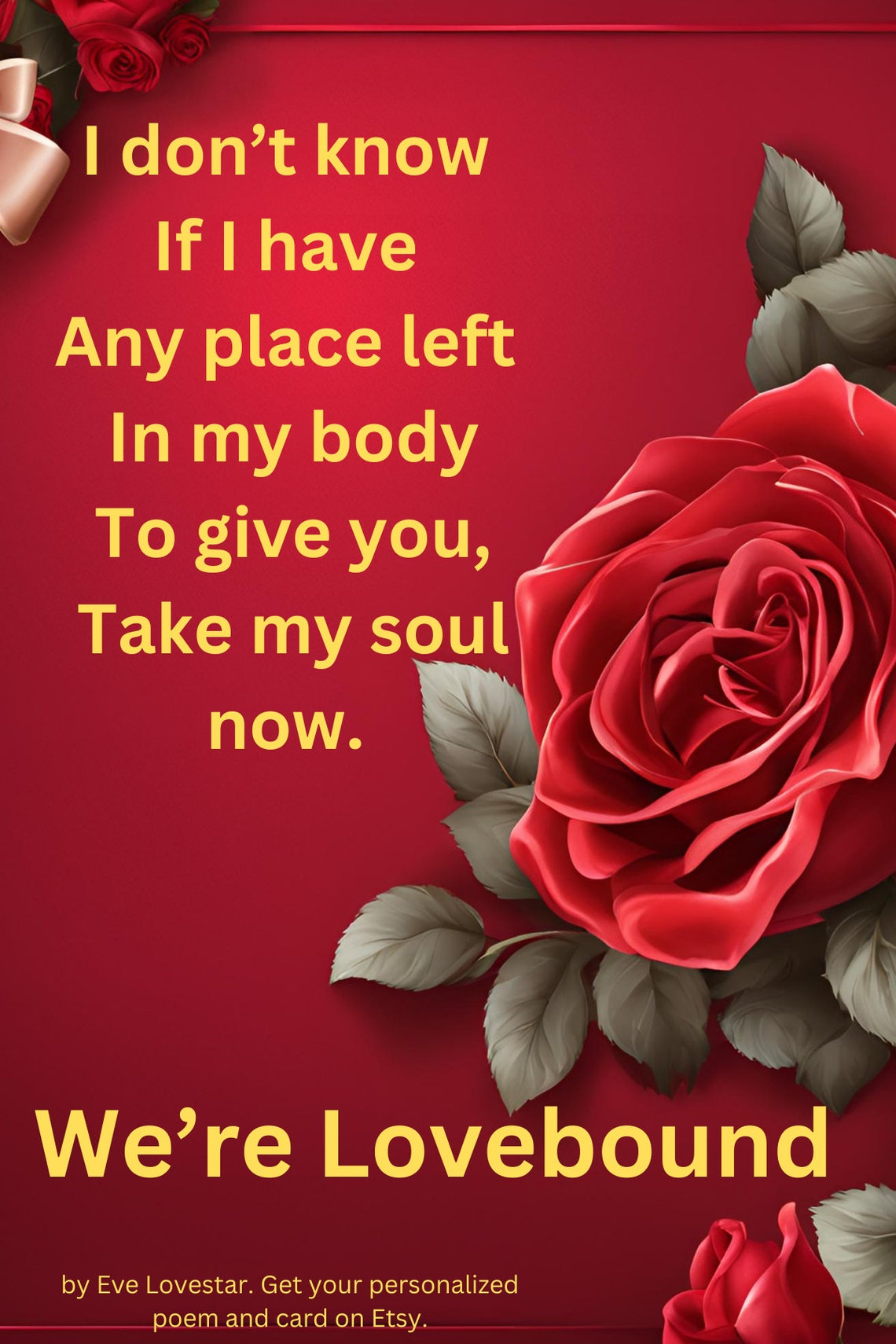 Custom Romantic E-card With Personalized Poem Perfect for Anniversaries ...