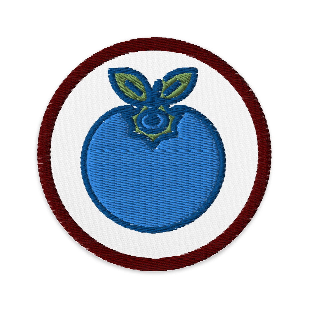 Blueberry - Embroidered Patch - Etsy