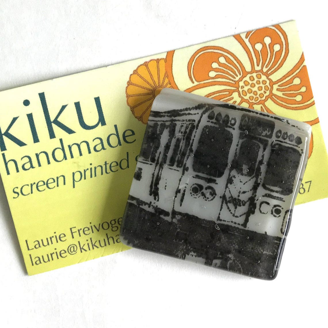 Chicago CTA Glass Magnet El Train Magnet Light Gray Glass - Etsy