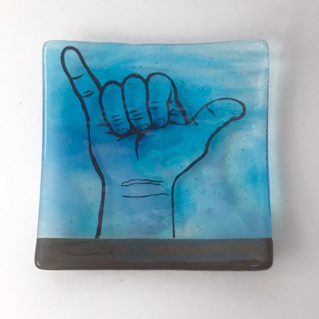 Shaka Fused Glass Catch All Dish Coins and Keys Dish - Etsy