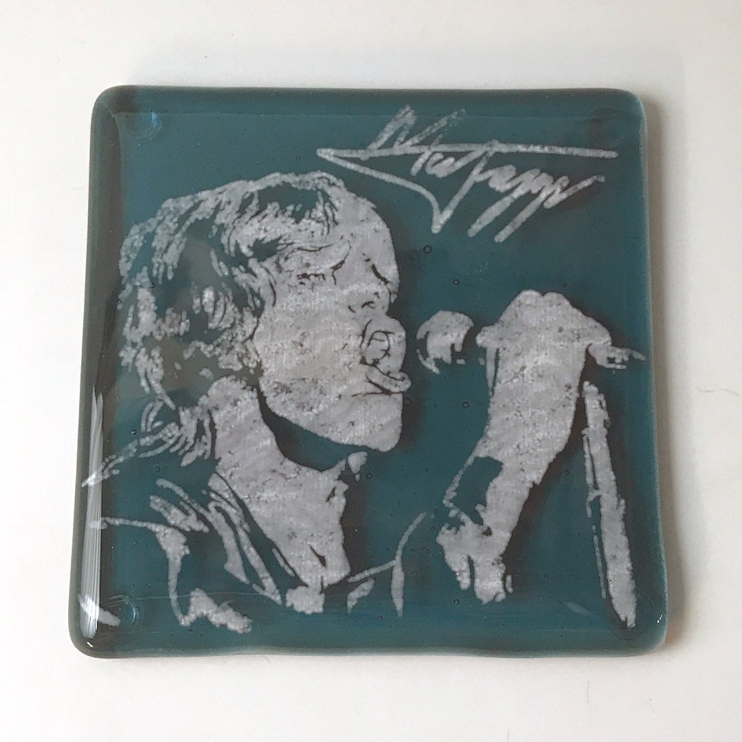 Mick Jagger Rolling Stones Musician Fused Glass Coaster, Music, Singer ...