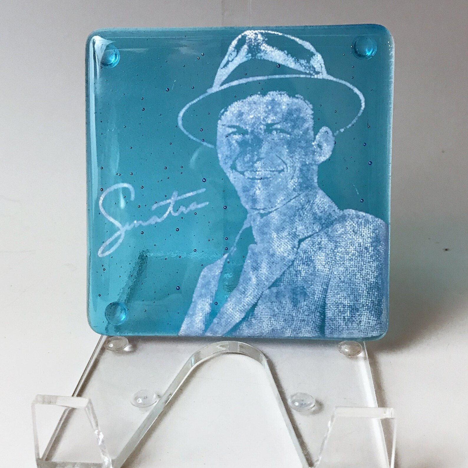 Frank Sinatra Fused Glass Coaster Singer Coaster Icon - Etsy