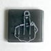 Middle Finger Magnet Midfing Fused Glass Magnet Gray Glass - Etsy