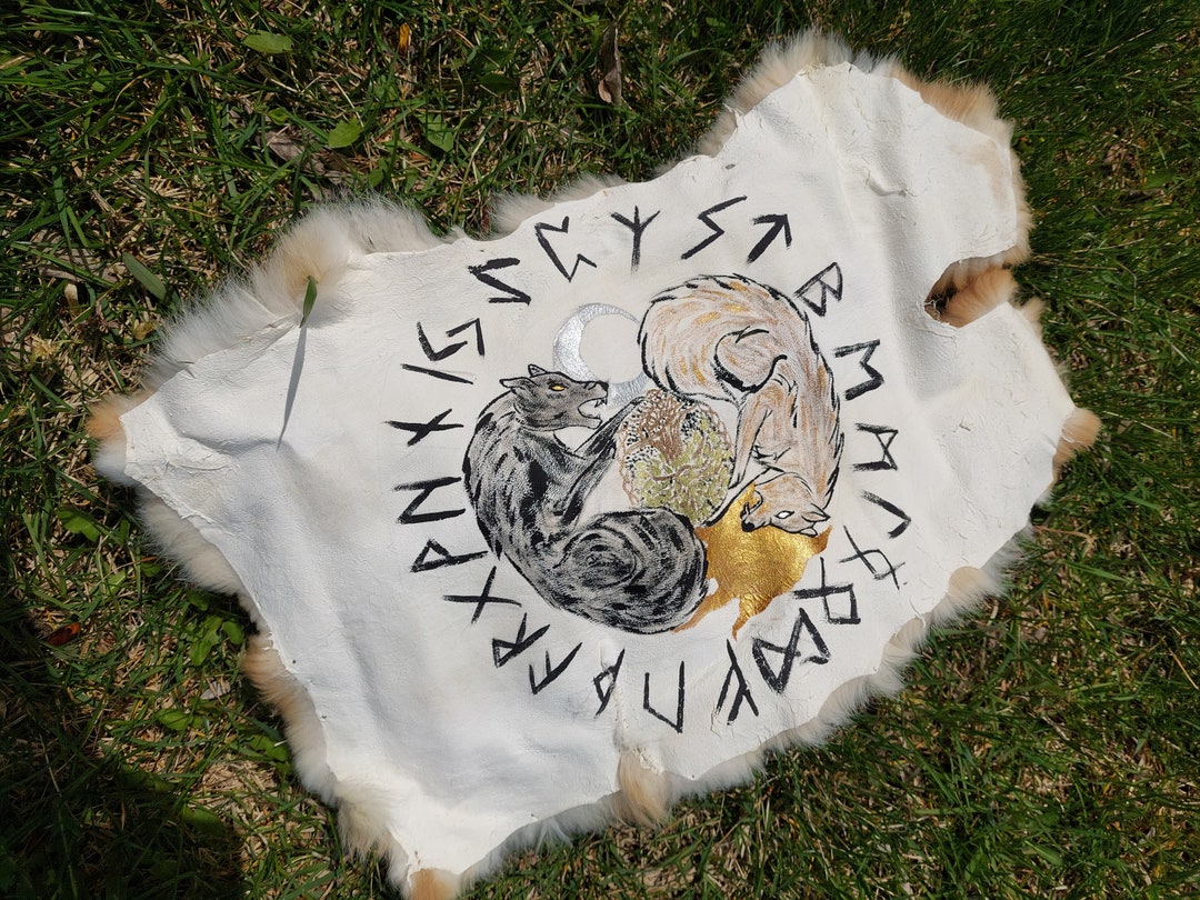 Skoll and Hati on a Rabbit Pelt - Etsy