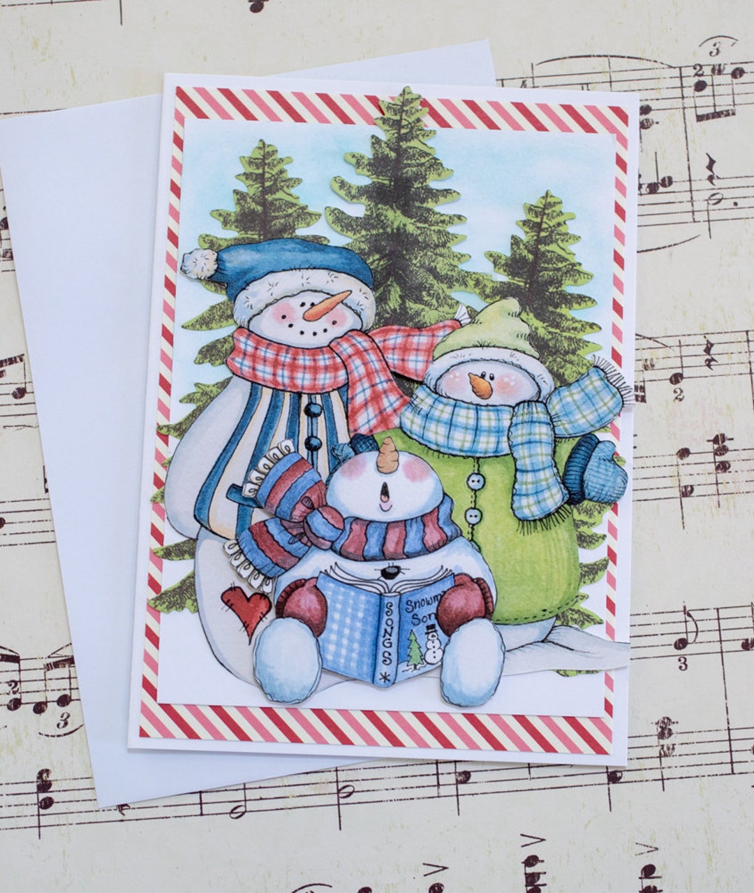 Snowman Family Christmas Card, Fun Christmas Card, Cute Holiday ...