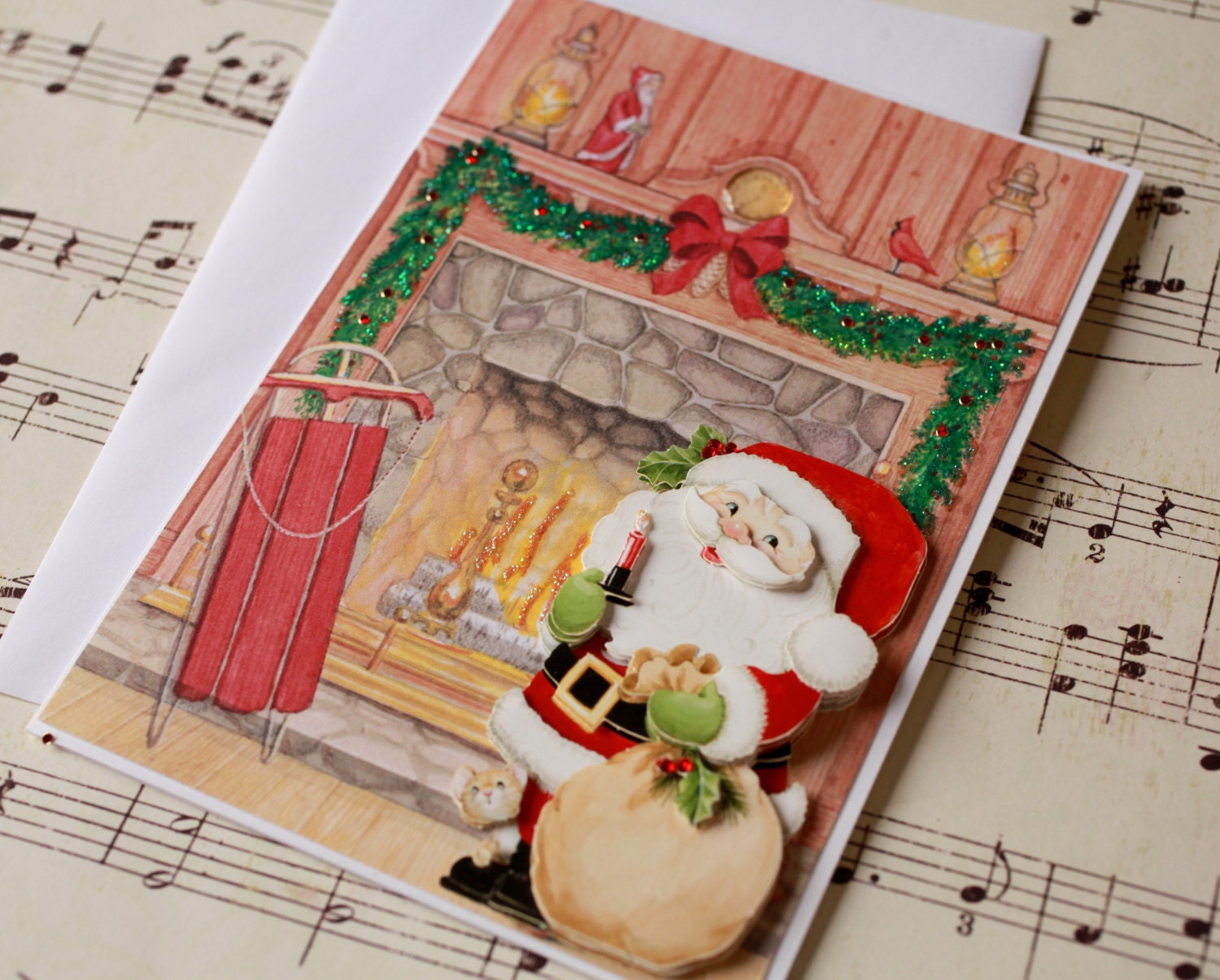3D Santa Claus Christmas Card - Etsy
