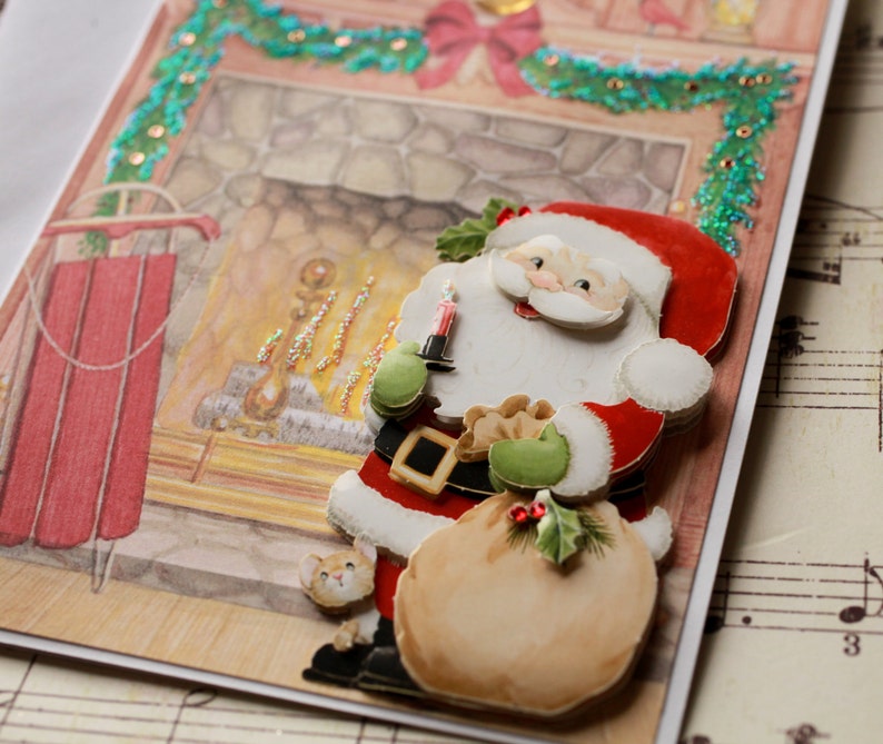3D Santa Claus Christmas Card - Etsy